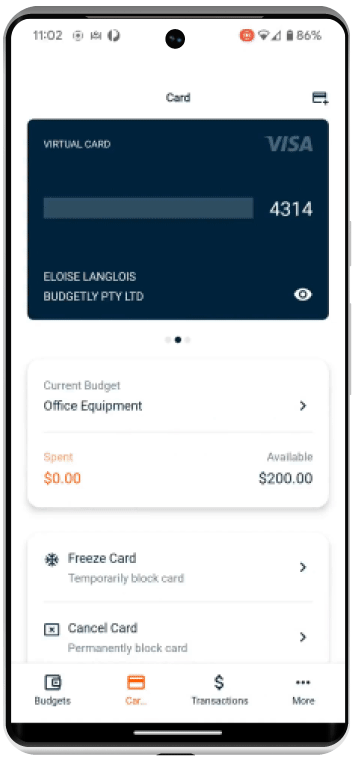 Changing current budget