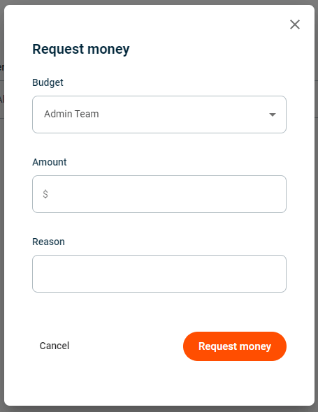 Requesting money