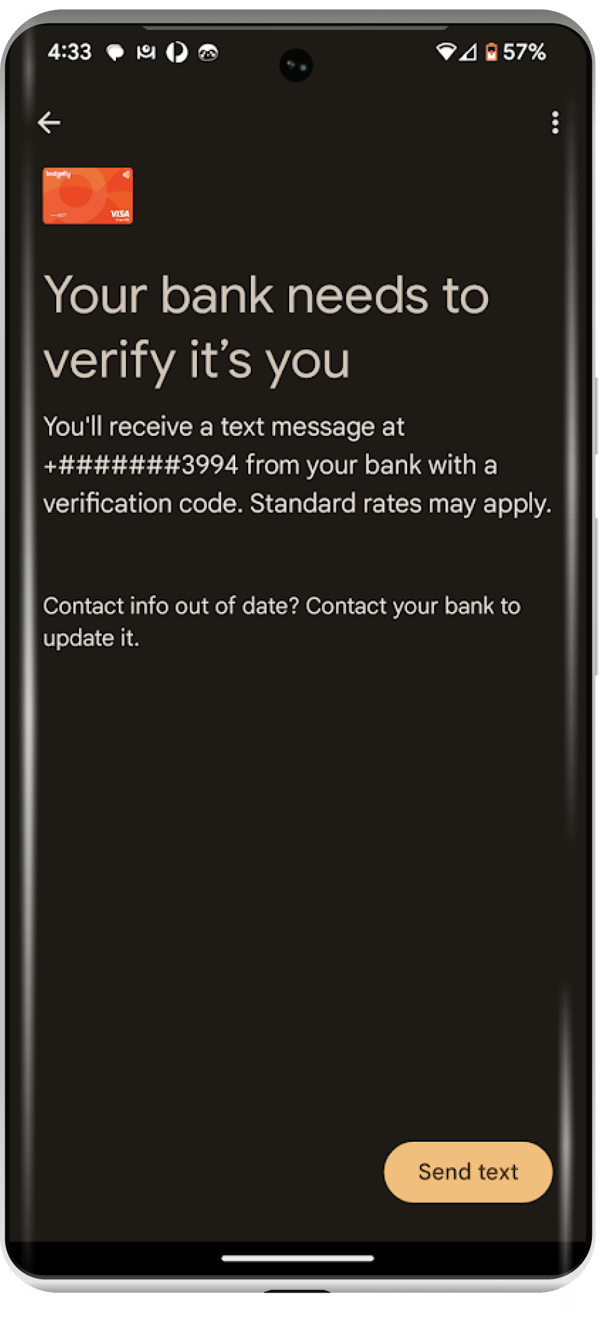 Add card to Google Wallet (Google Pay)